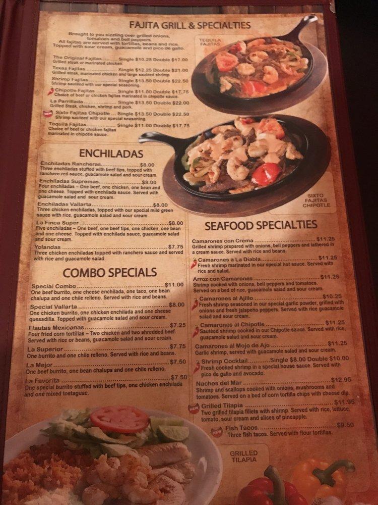 Menu at La Finca restaurant, Easley, E Main St