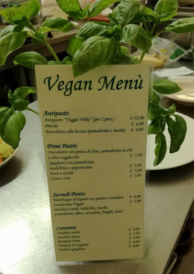 Carta del restaurante Osteria Le Volte, Lecce