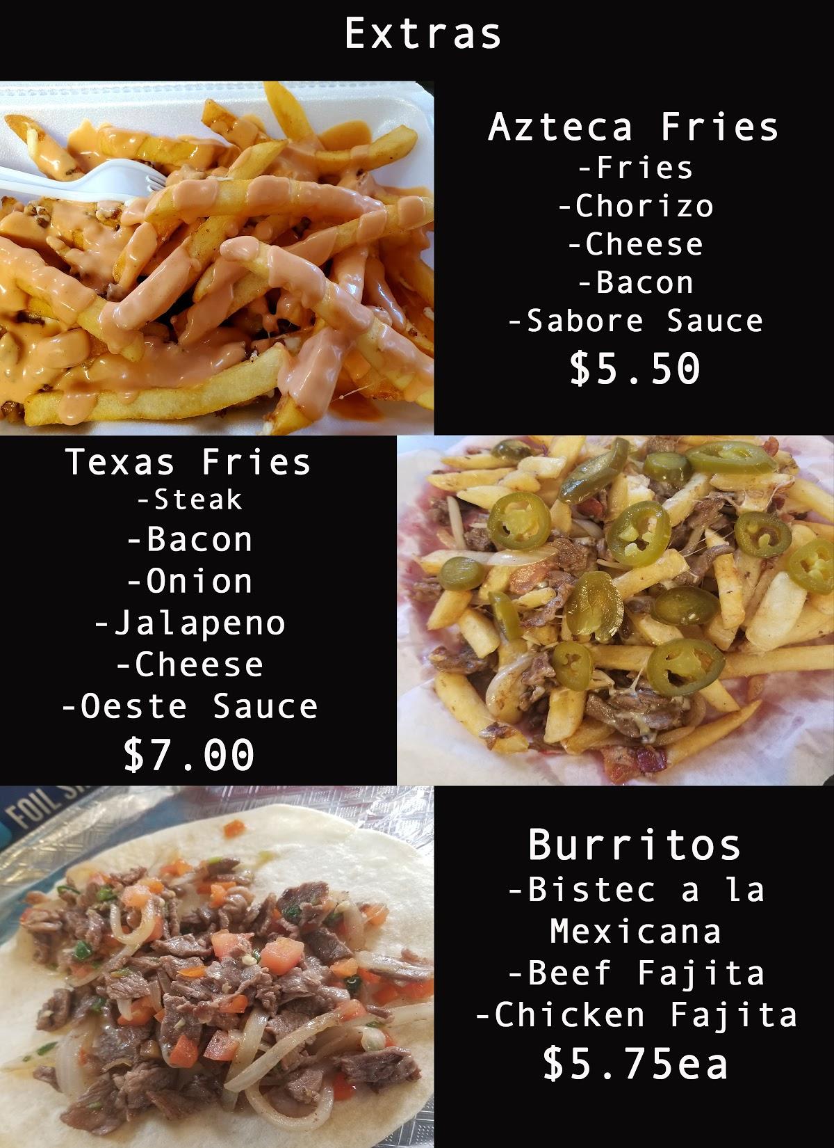 Menu at Sabores Restaurant, Snyder