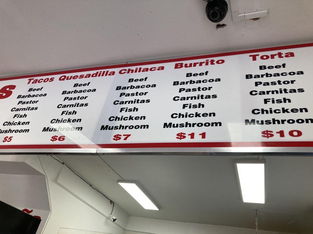 Menu at Tacos Gus, Toronto, 616 Gladstone Avenue