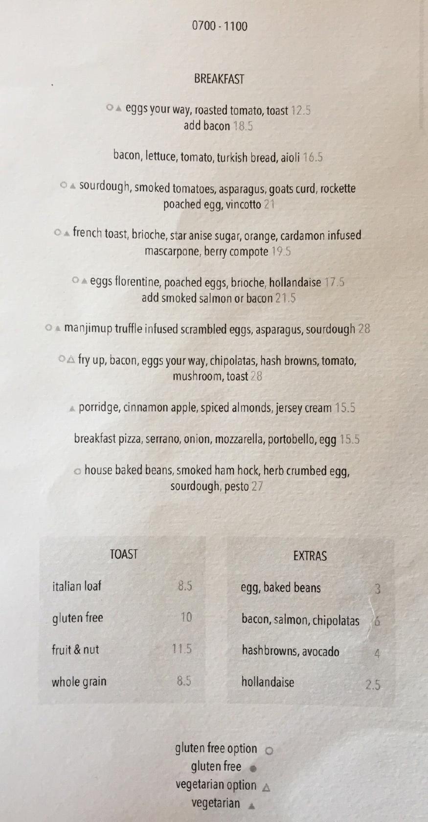Menu at The Goose pub & bar, Busselton