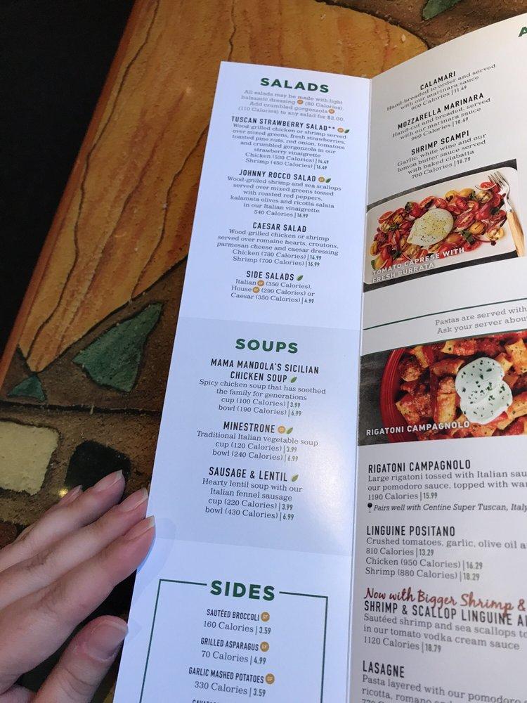 Menu at Carrabba's Italian Grill restaurant, Oro Valley, N Oracle Rd