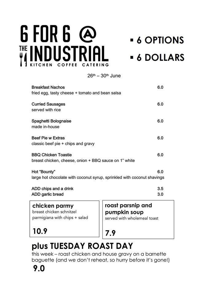 Menu at The Industrial Kitchen, Cafe and Catering, Nerang