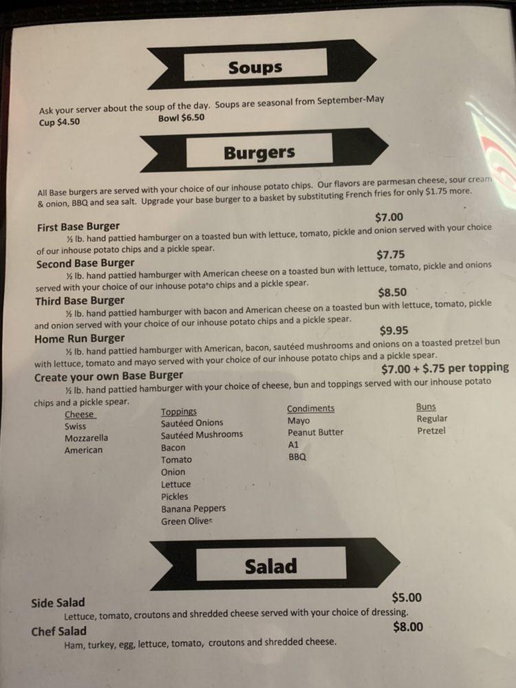 Menu at Shortstop Inn pub & bar, Wakarusa