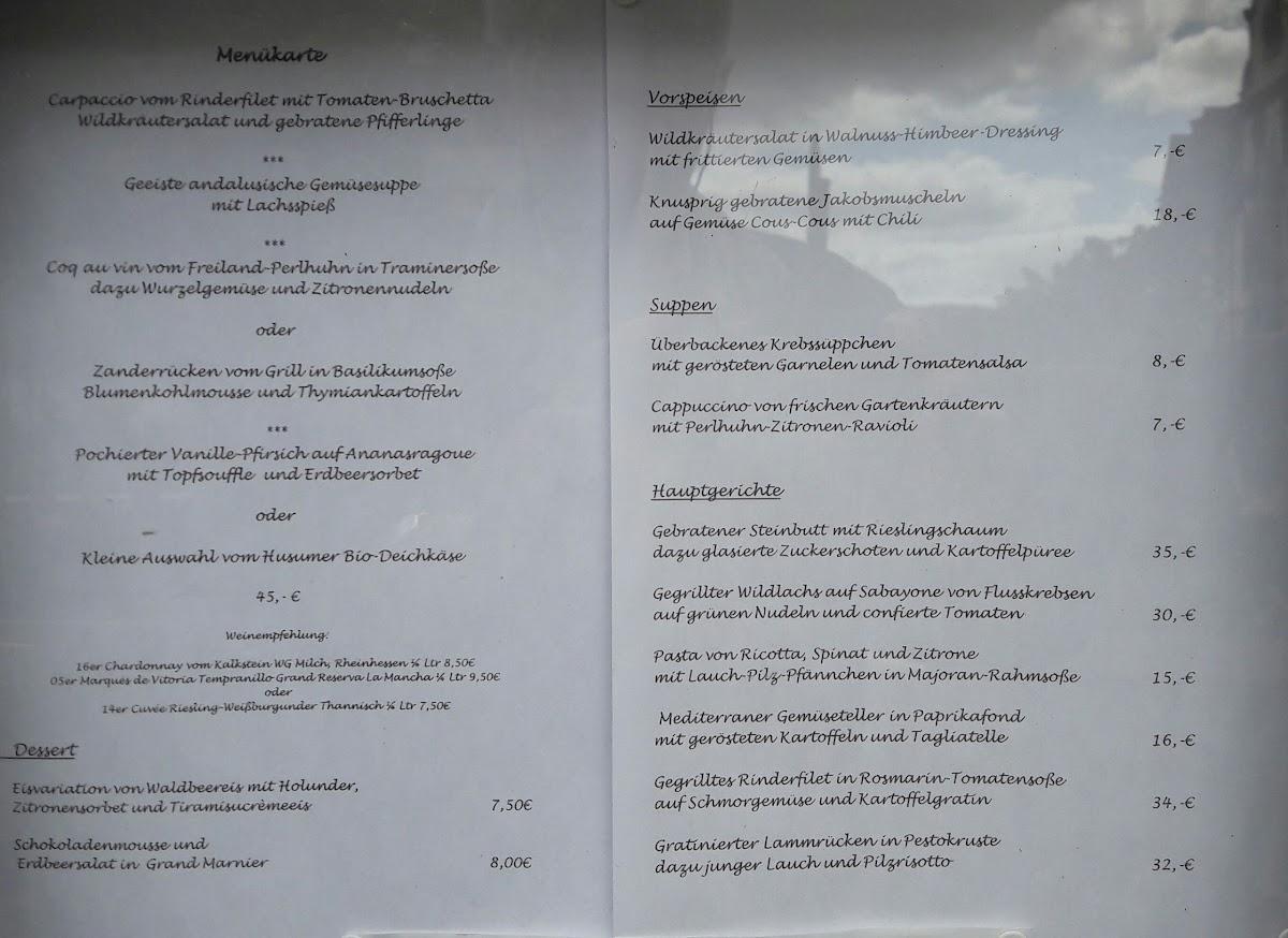 Speisekarte von Das kleine Restaurant, Marburg