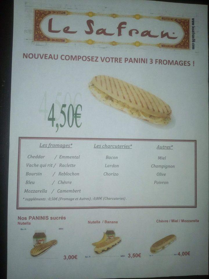 Menu au Le Safran restaurant, Notre-Dame-de-Gravenchon, 32 Rue du ...