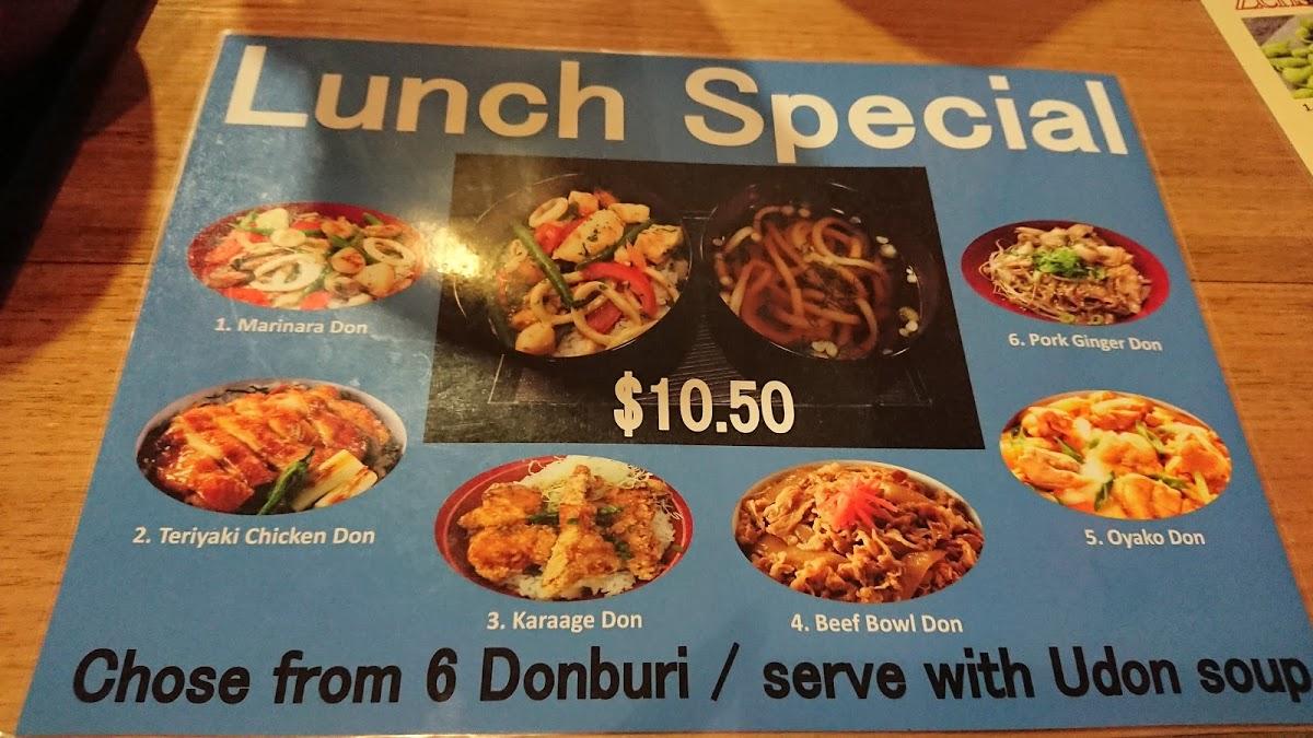 Menu at Megumi Japanese Restaurant, Surfers Paradise