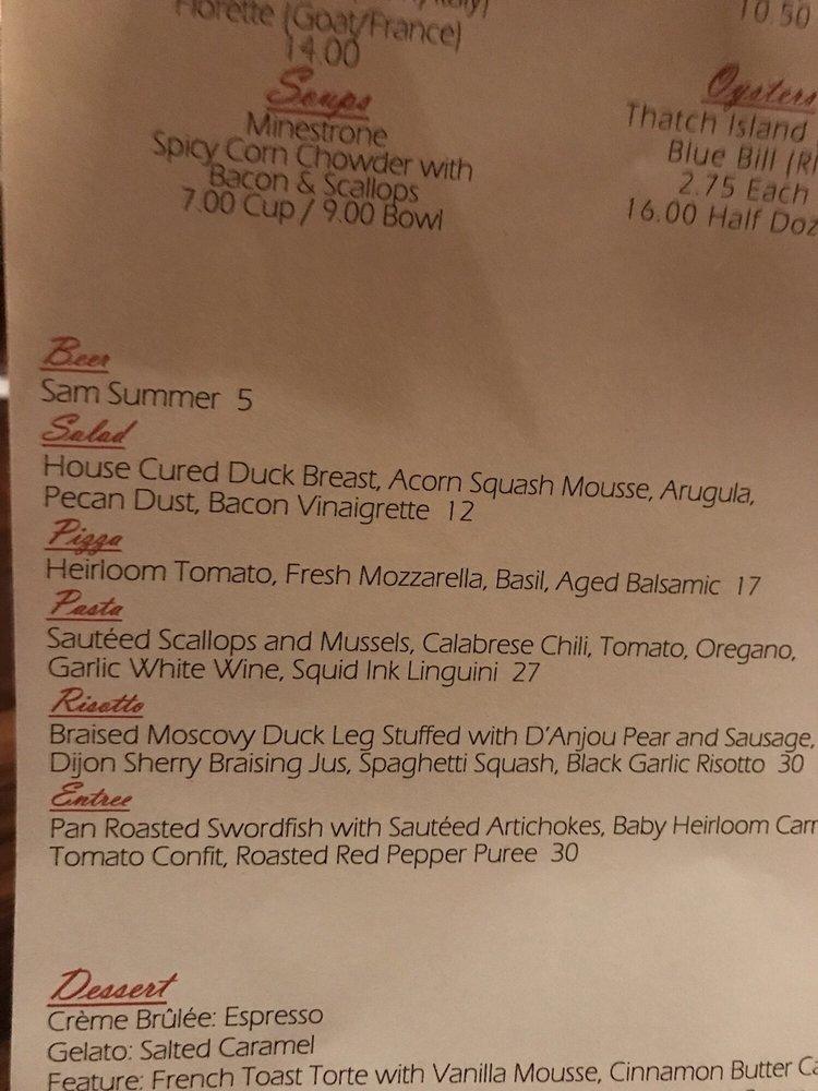 Menu at Milano pub & bar, Latham