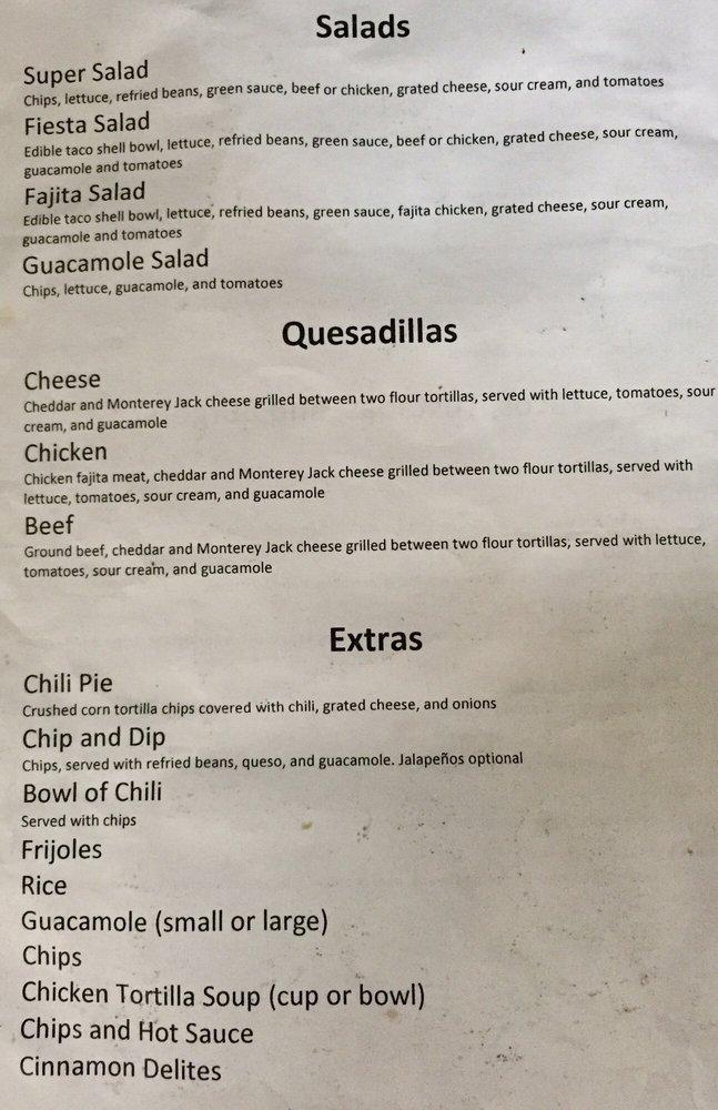 Menu at Taco Delite fast food, Wylie