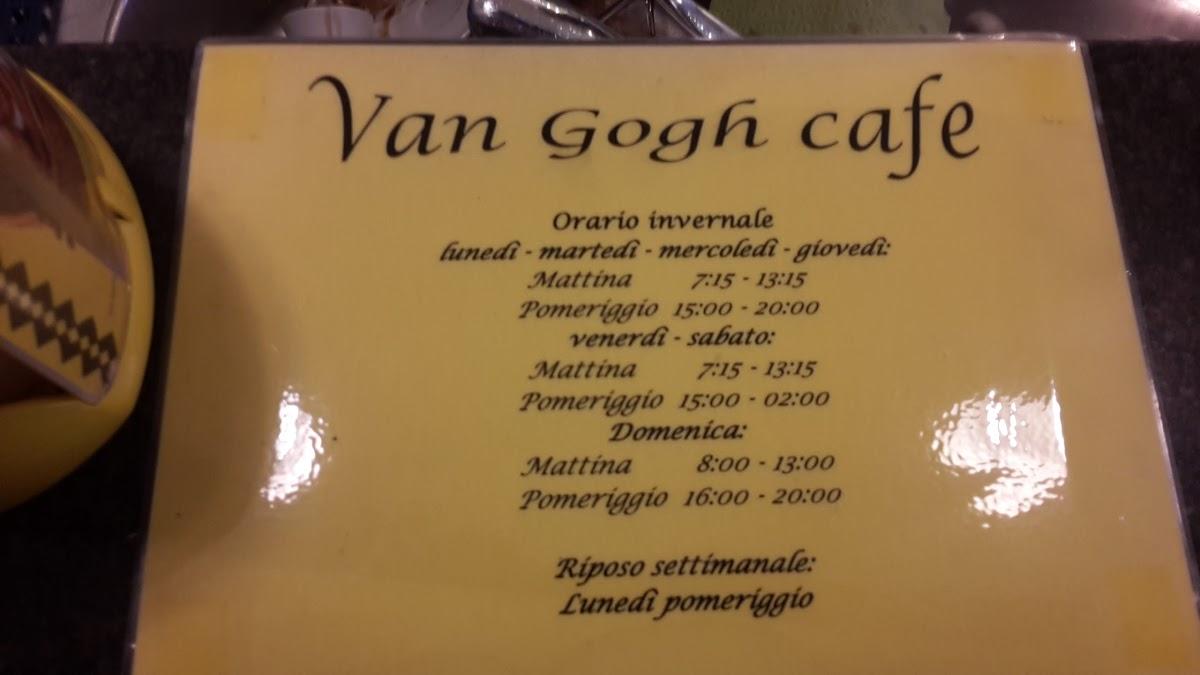 Menu at Van Gogh Cafe, Caiazzo