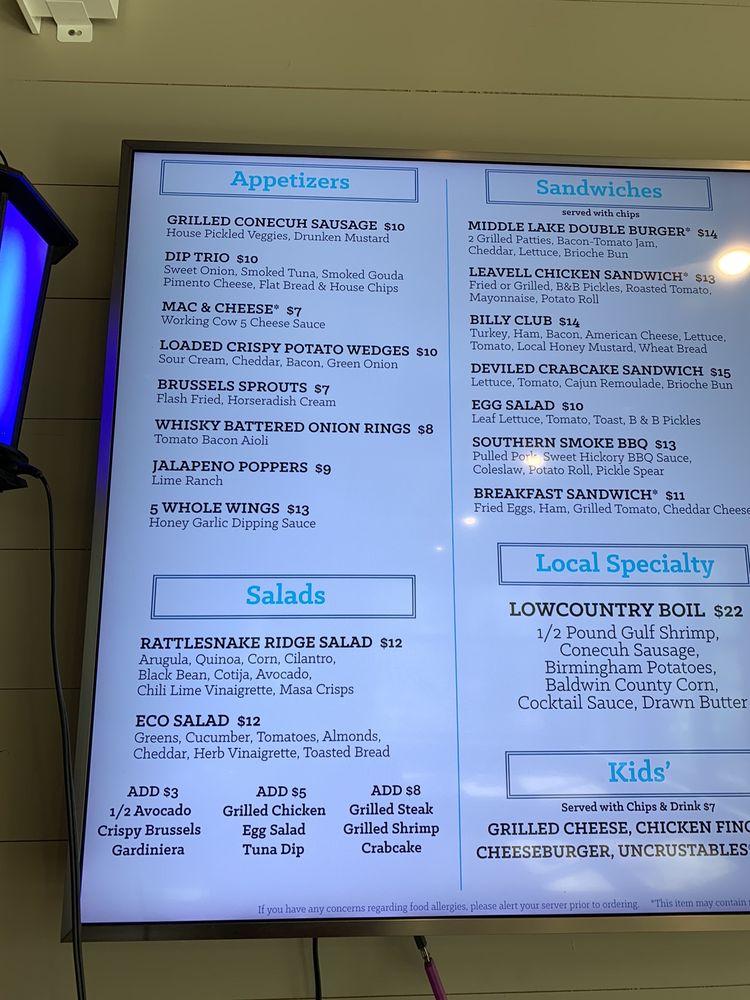 Menu at Woodside Restaurant, Gulf Shores, State Park Rd