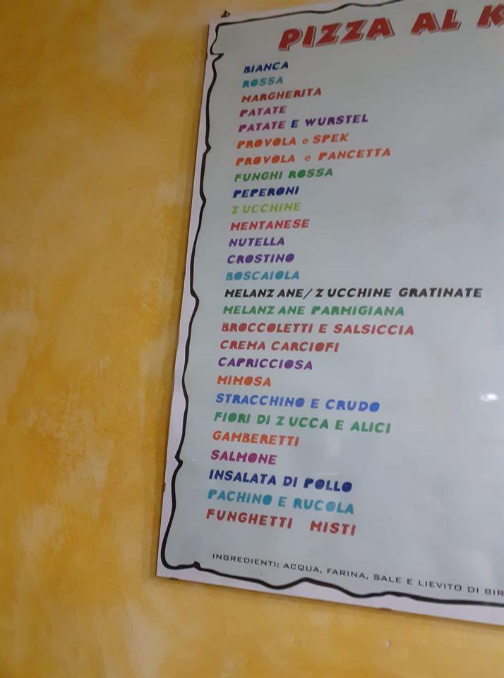 Menu at Pizzamania restaurant, Mentana