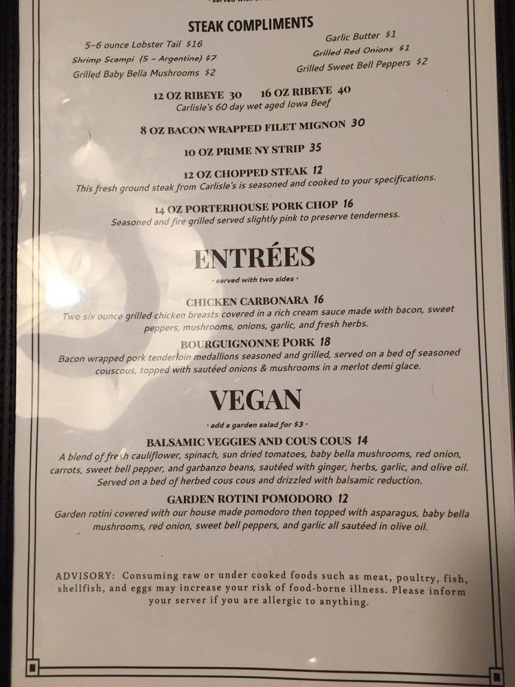 Menu at Chop Block Grill pub & bar, Brooksville
