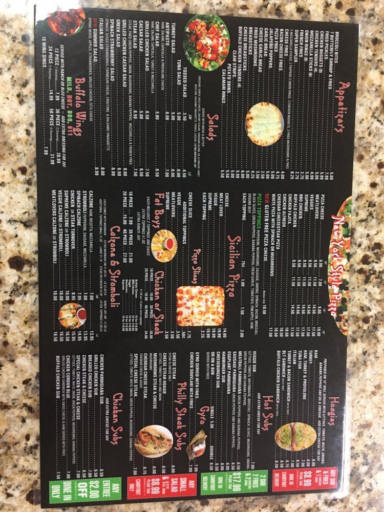 Menu at Italian Touch pizzeria, Mount Jackson
