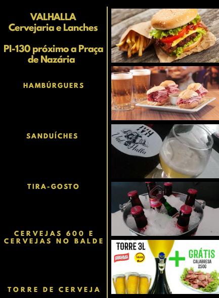 Menu at Valhalla Cervejaria e Lanches pub & bar, Teresina