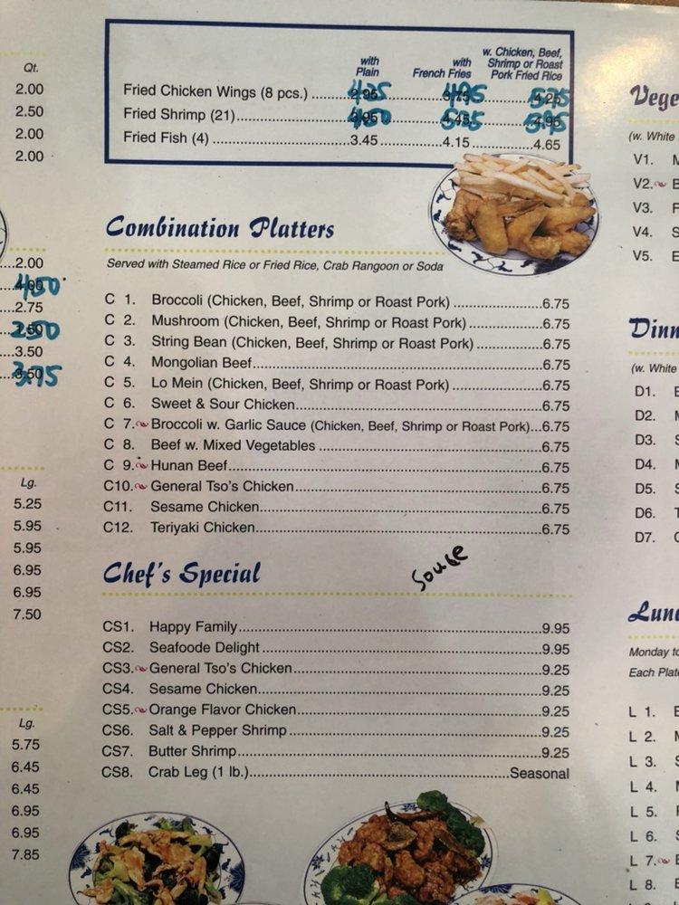 Menu at CHEF KING restaurant, Marshalltown, 29 W Main St