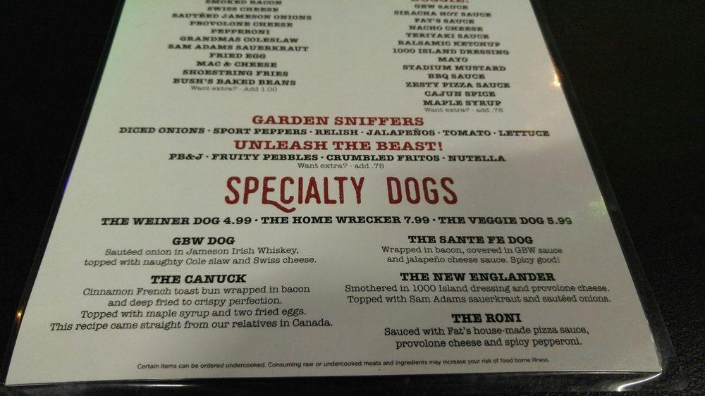 Menu at Garage Bar Willoughby, Willoughby