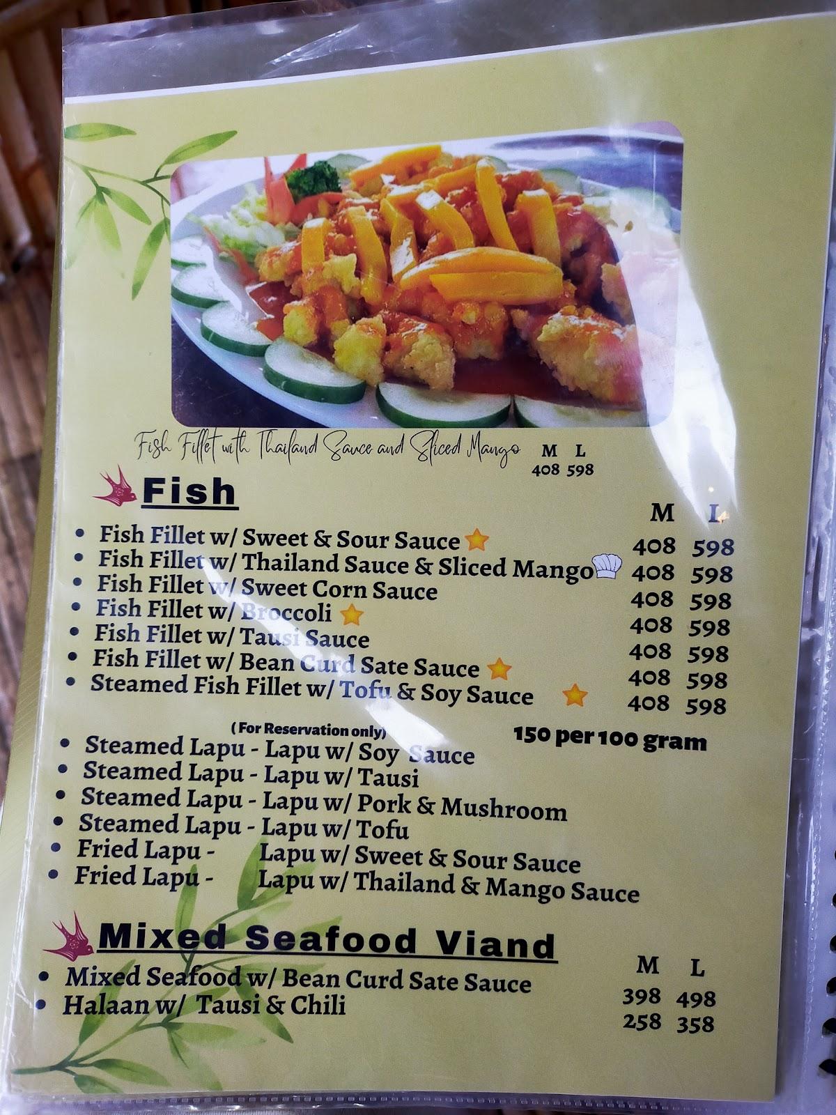 Menu at Inwood Tavern pub & bar, Lucena
