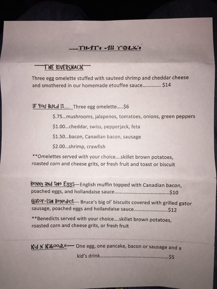 Menu at River Shack Gretna pub & bar, Gretna