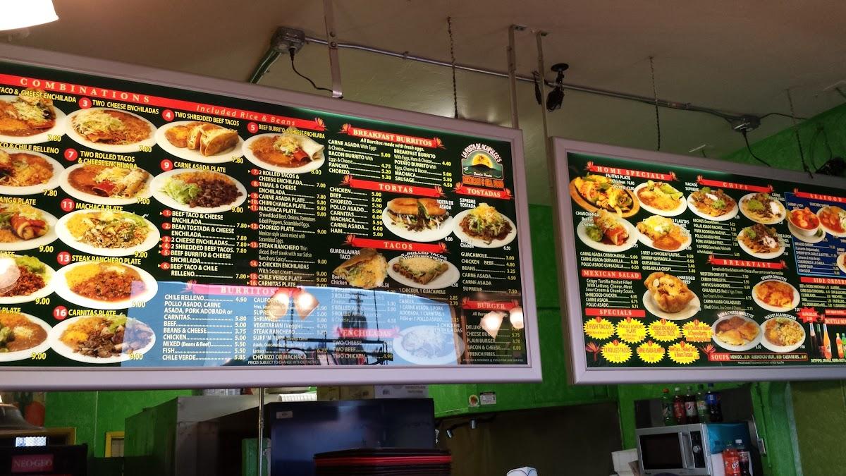 Menu at La Posta De Acapulco restaurant, Spring Valley, Campo Rd