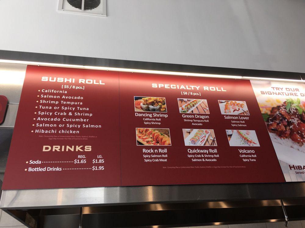 Menu at Quickway restaurant, Lincolnia