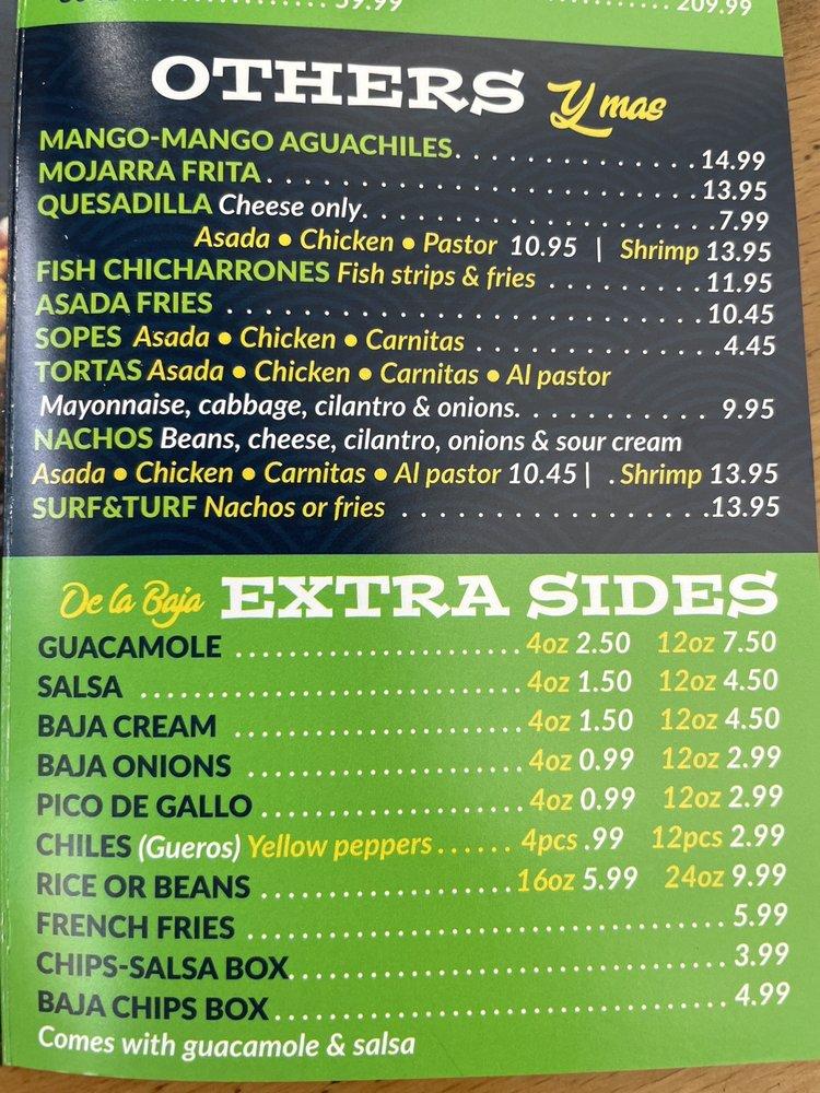 Carta del pub y bar Miches De La Baja, Riverside