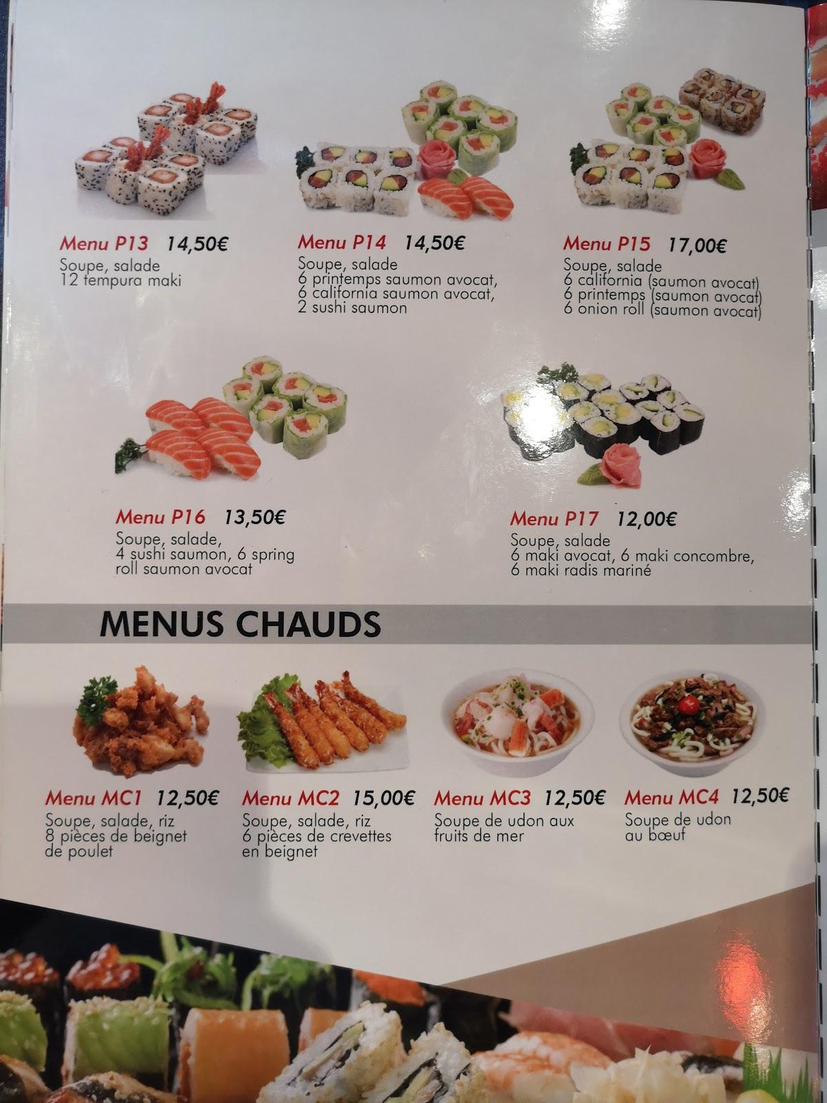 Menu at Yokoso restaurant, Paris, 1 Rue Ramey