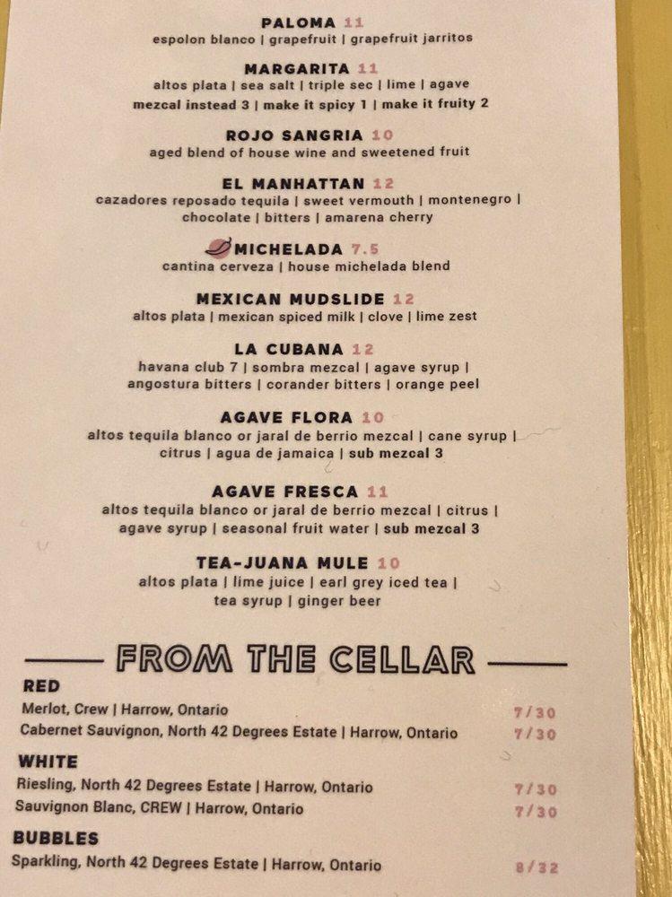 Menu At The Grand Cantina Restaurant Windsor menu-at-the-grand-cantina-restaurant-windsor