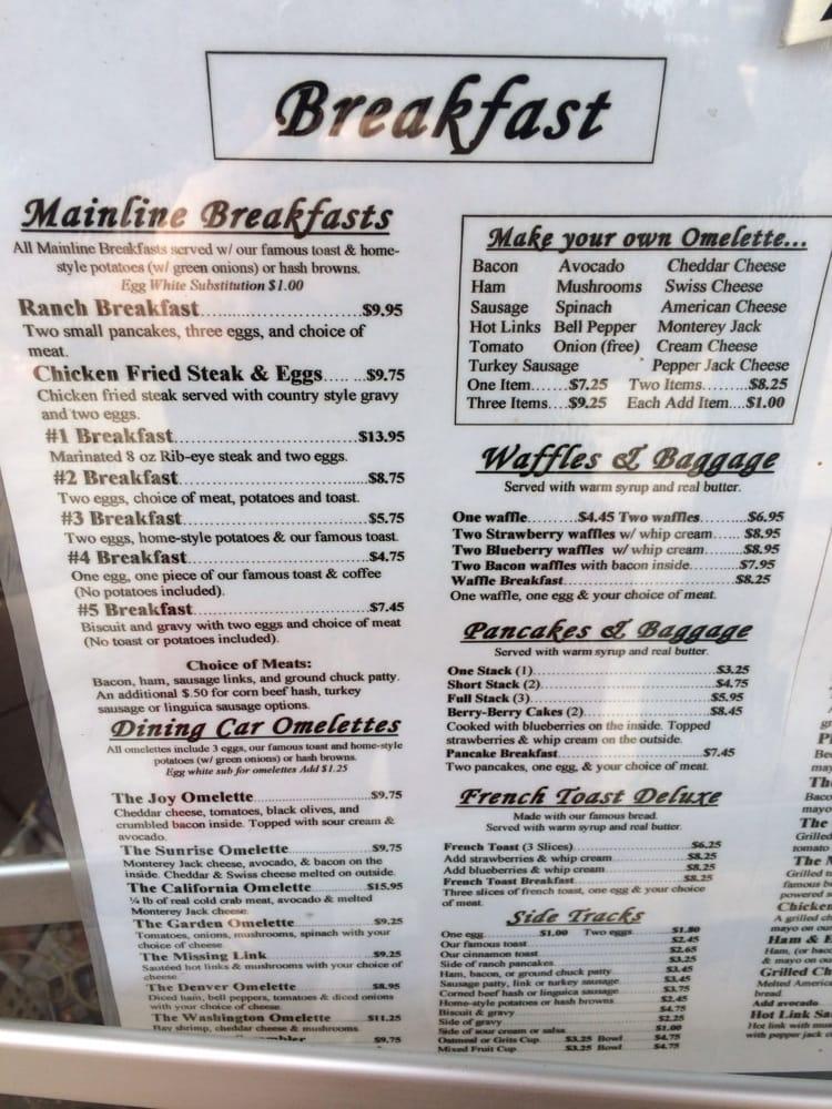 Menu at Joy of Eating Café restaurant, Suisun City