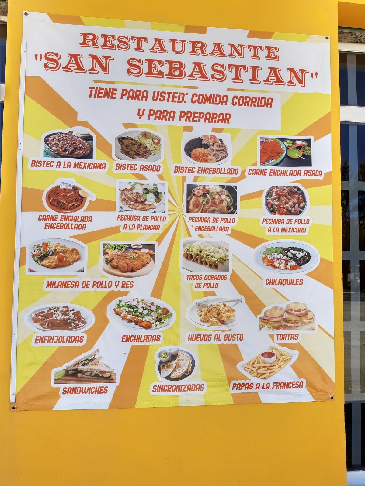 Carta de Restaurante "San Sebastian", Chapulco
