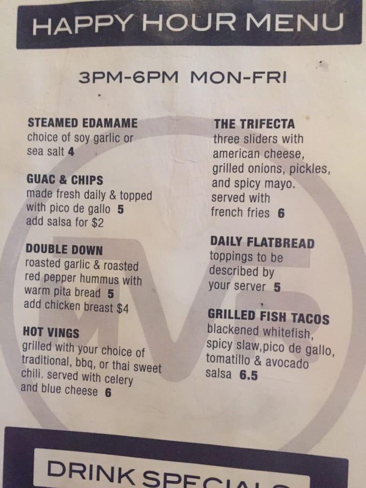 Menu at The Vig restaurant, Scottsdale, N Vía Paseo Del Sur