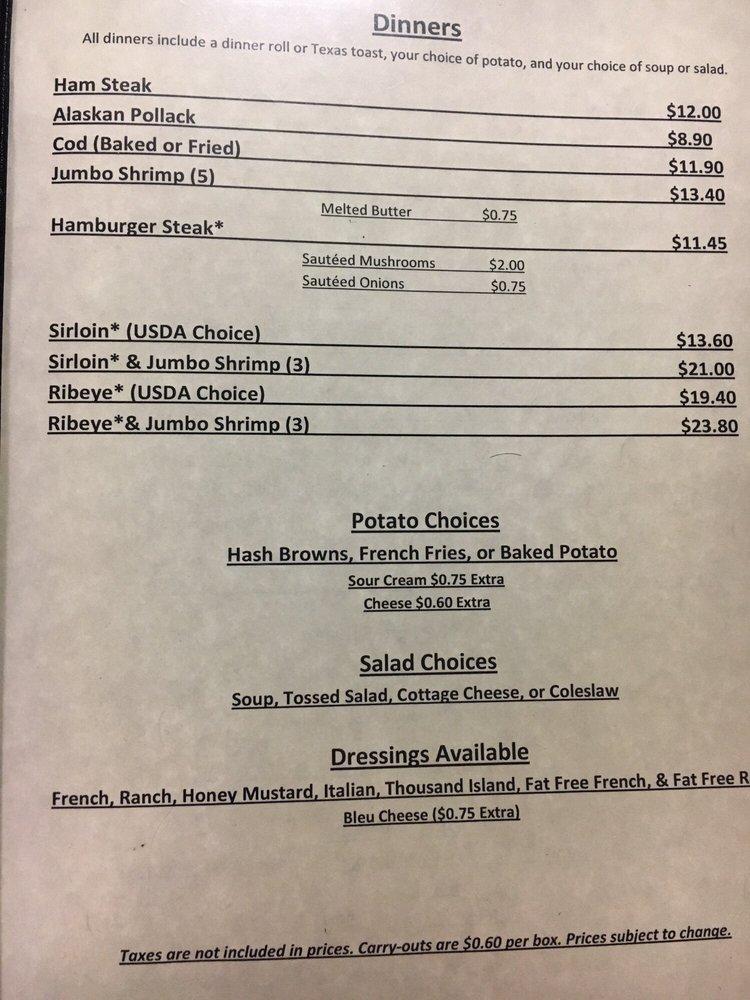 Menu at Bill's Tap pub & bar, Farley