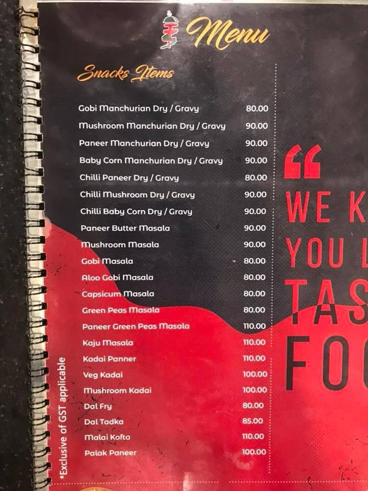 Menu at The Idly shop, Madurai, W4FR+MC4