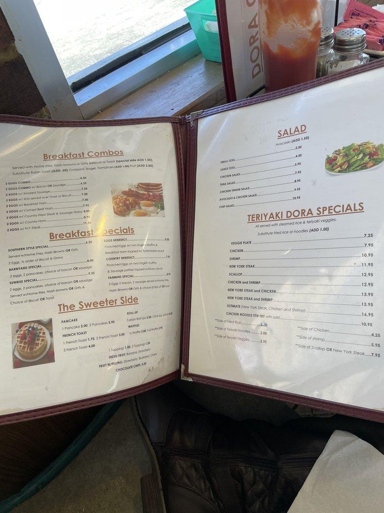 Carta de Dora Cafe, Mount Dora