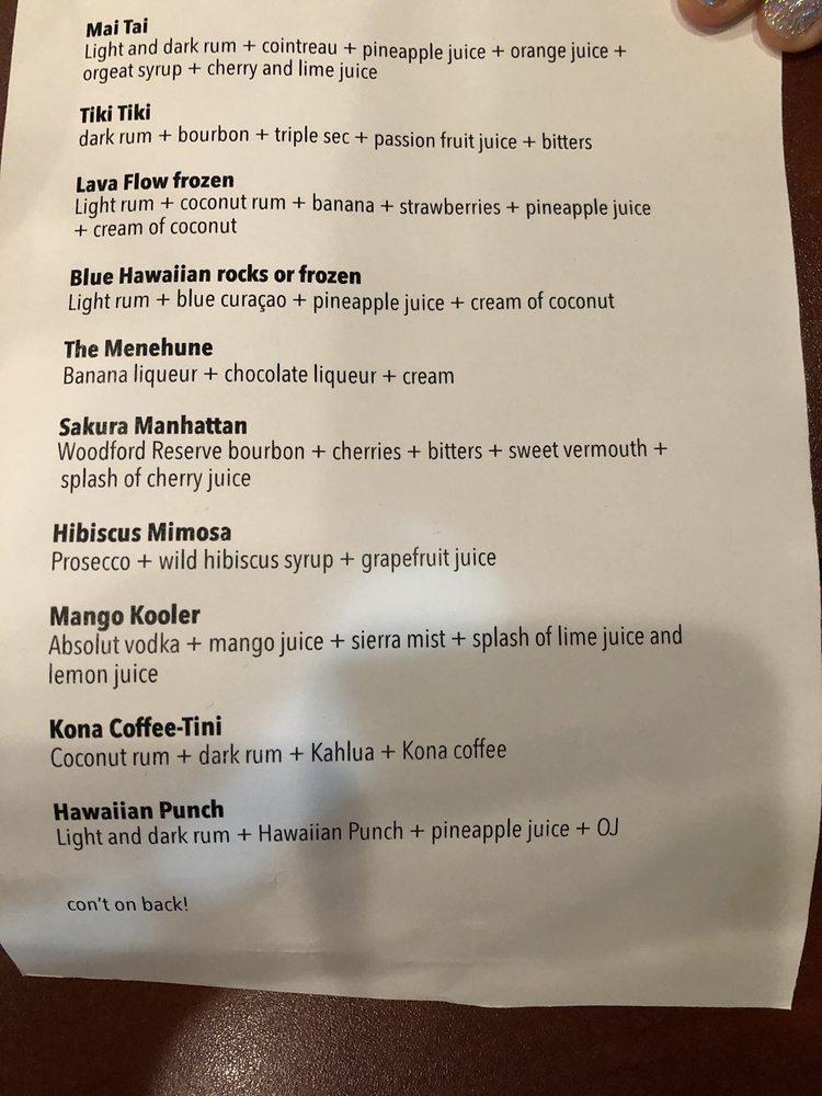 Menu at Islands Hawaiian BBQ Food Truck, Batavia