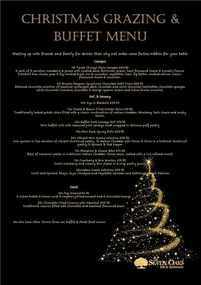 Menu at Seven Oaks Inn restaurant, Ilkeston
