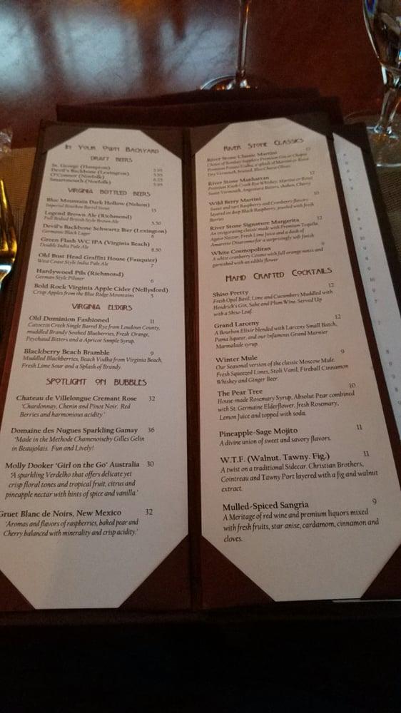 Menu at River Stone Chophouse pub & bar, Suffolk, Harbour View Blvd