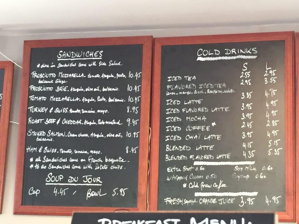 Menu at Café Moka pizzeria, Tavernier, Overseas Hwy