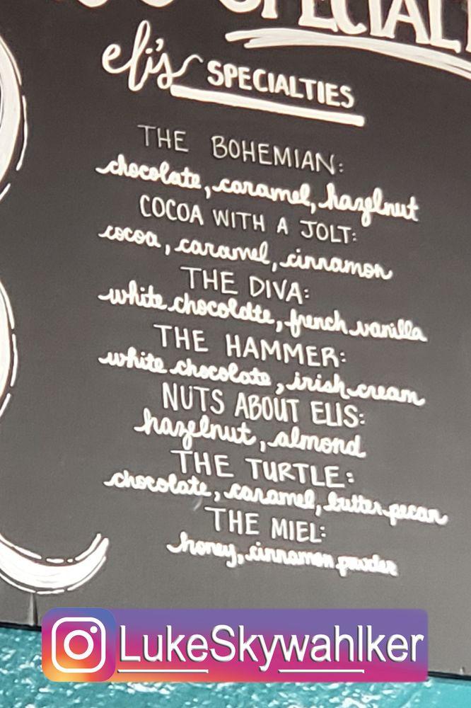 Carta del café Eli's Coffee Shop - Tremont, Tremont