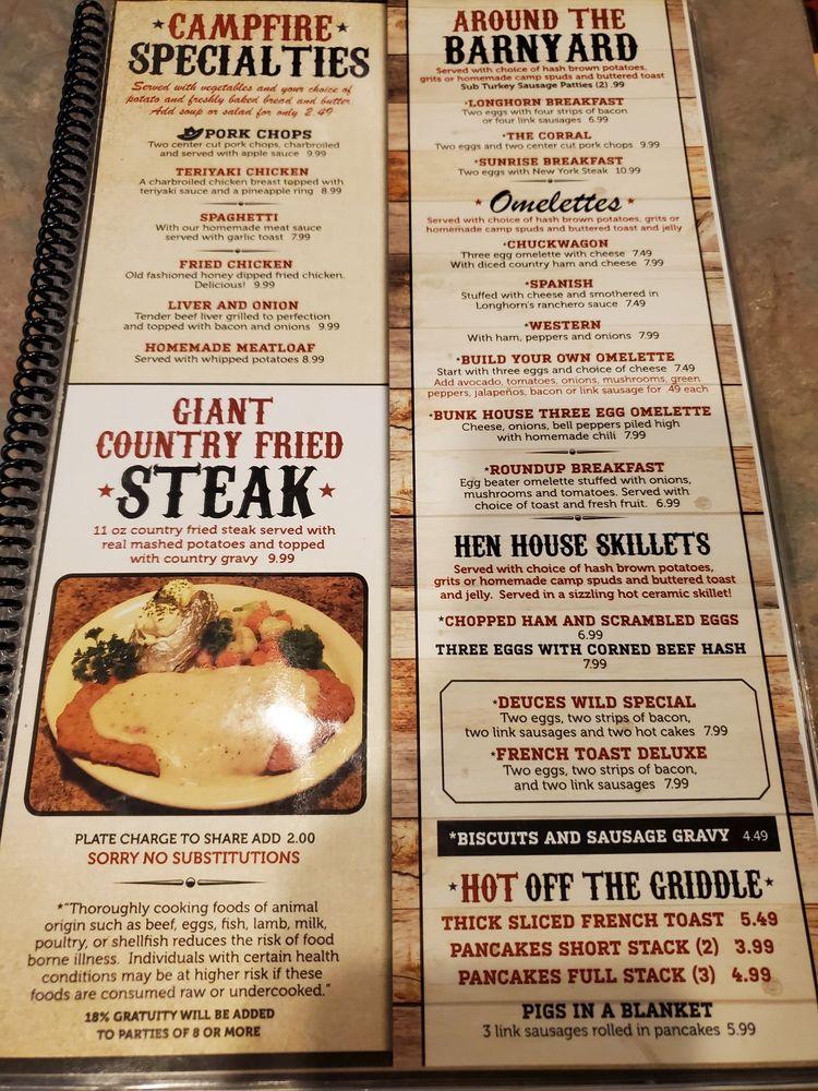 Menu at Chuck Wagon Restaurant, Las Vegas