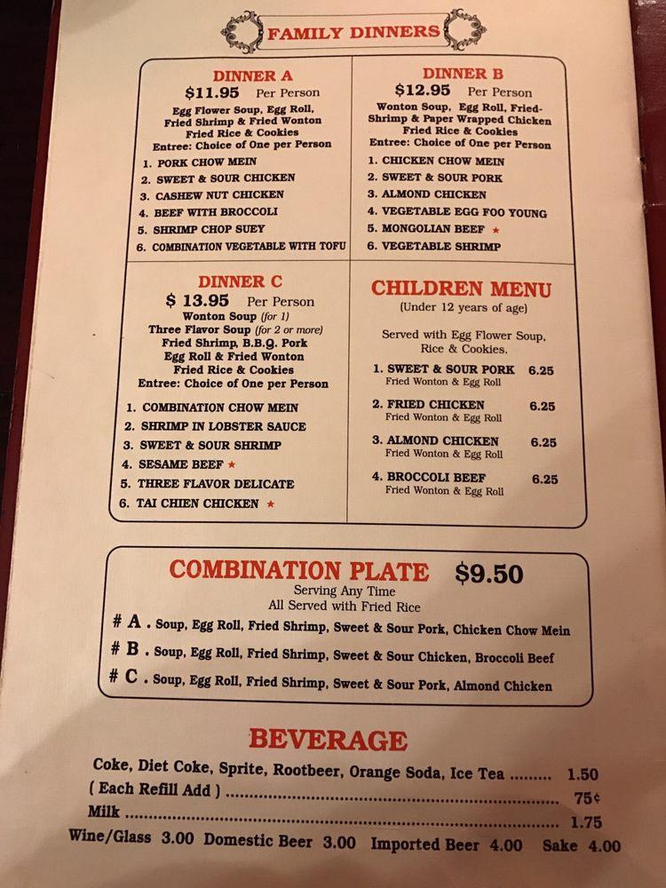 Menu at Golden Moon Restaurant, Arroyo Grande, E Grand Ave