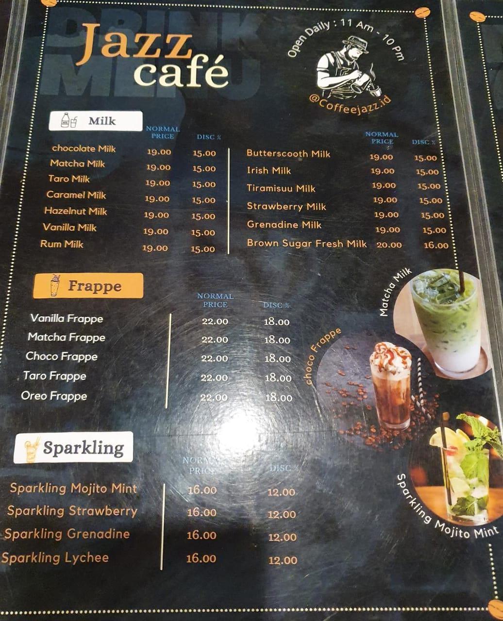 Menu at Jazz Coffee, Surabaya