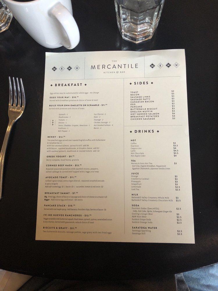 Menu at The Merc pub & bar, Saratoga Springs