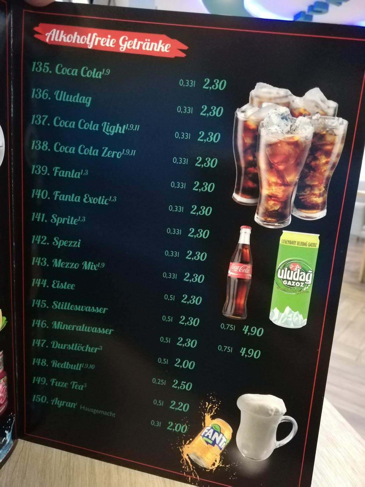 Menu at Tuana Restaurant, Stade