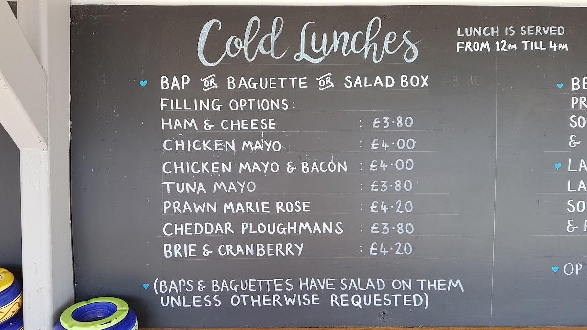 Menu at The Little Tea Rooms cafe, Abersoch