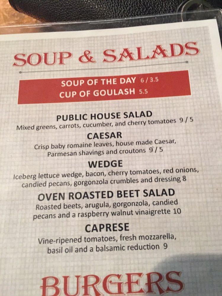 Menu at Purdy's pub & bar, Sumner, 64th St E