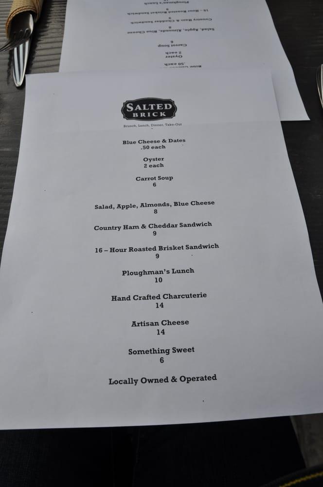 Menu at Salt & Brick pub & bar, Kelowna