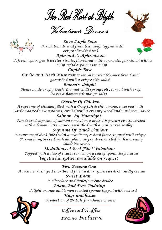 Menu at The Red Hart Hotel pub & bar, Blyth, Bawtry Rd