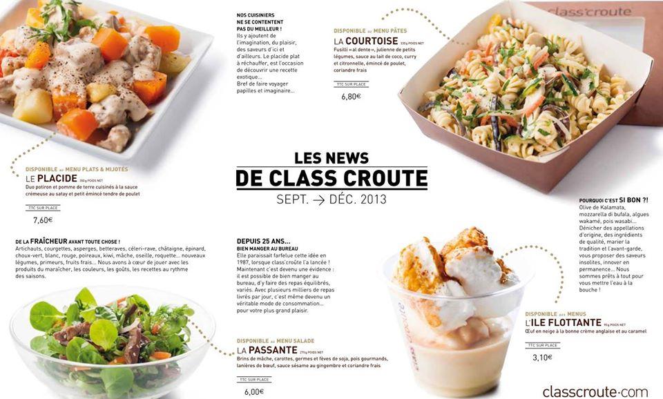 Menu at Class'Croute, Namur