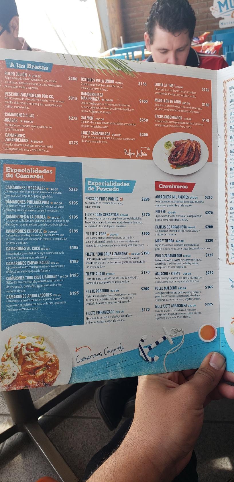 Carta del restaurante El Muchacho Alegre Tijuana, Tijuana, Antonio Caso ...
